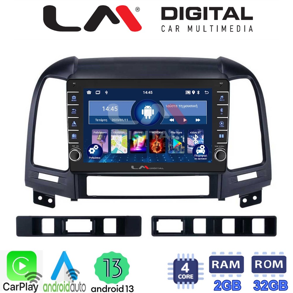 Santa Fe 2006 - 2013 Oem: LM Digital - LM ZG4239 GPS Οθόνη OEM Multimedia Αυτοκινήτου για ...